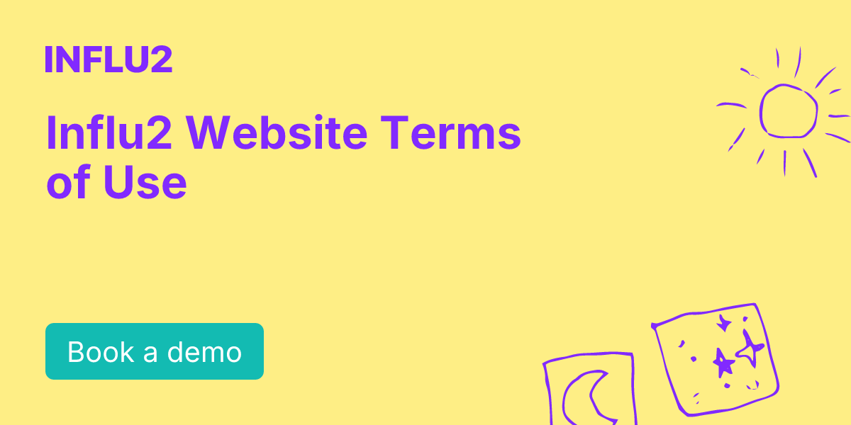 Influ2 Website Terms of Use